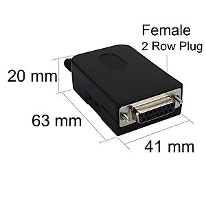 Twinklebay D-SUB DB15 Female 15 Pin Jack Port to Terminal Breakout Board Connector, 2 Row Plug with Case
