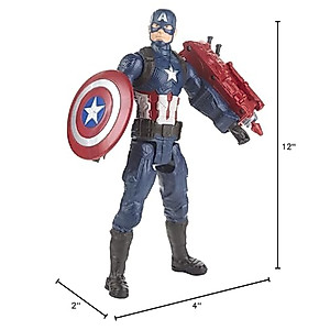 Avengers Marvel Endgame Titan Hero Series Captain America 12"-Scale Super Hero Action Figure Toy with Titan Hero Power Fx Port