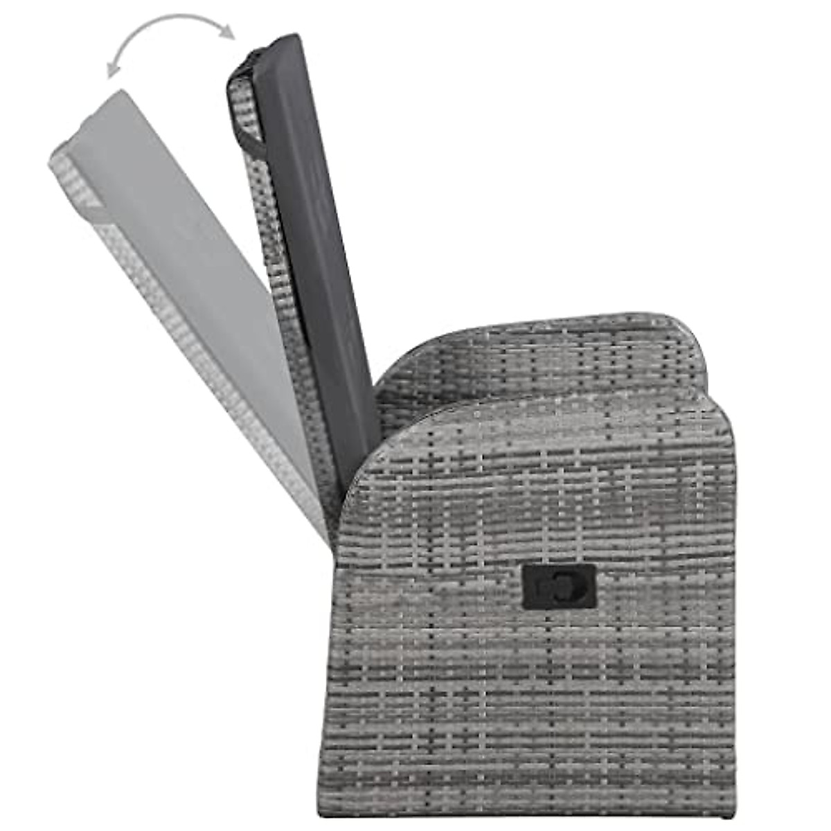 YUHI-HQYD 3 Piece Patio Dining Set,Outdoor Sectional Sofa Conversation Set,Coffee Table for Yard and Bistro,Perfect for Patio, Garden, Porch, or Front Yard Area, Gray