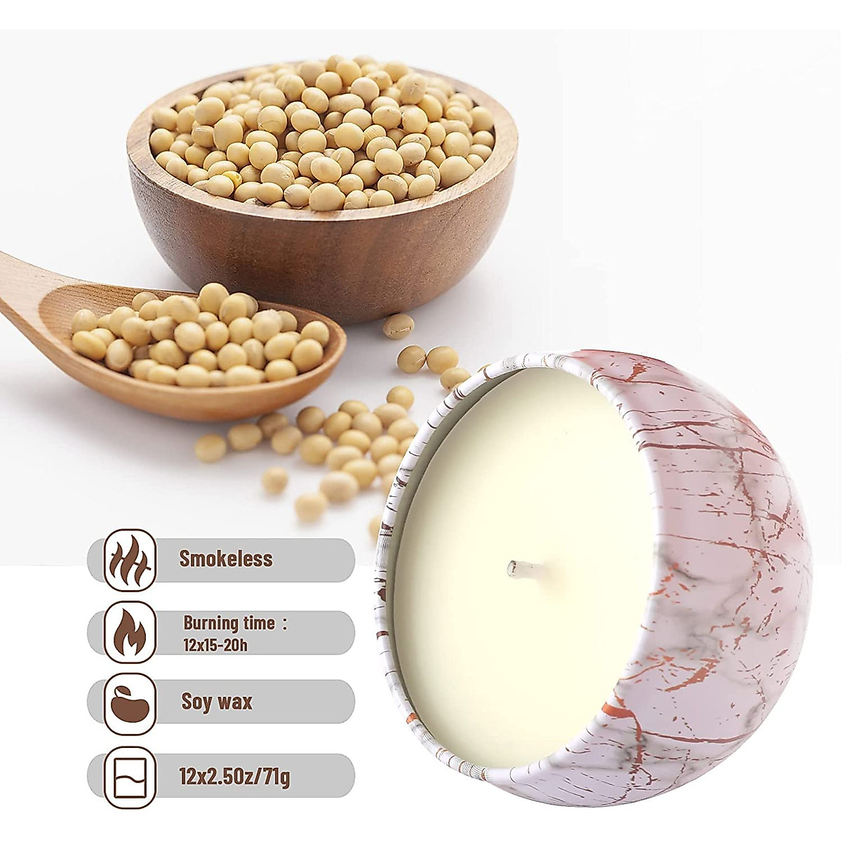 Scented Candles Gifts for Women, 12 Pack Mothers Day Aromatherapy Candles Set for Home Scented, 2.5 Oz Soy Candles Gift with Strong Fragrance for Bath Stress Relief Yoga Reading.