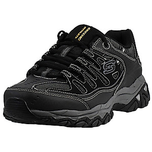Skechers mens After Burn - Memory Fit Lace-up fashion sneakers, Black, 10.5 X-Wide US