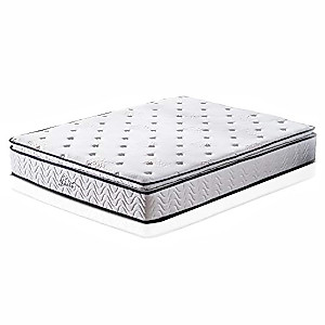 Jacia House Queen Mattress 11.4 Inch Pillow Top Pocket Spring Hybrid Mattress, Memory Foam Innerspring Firm Mattress -Bed in a Bag,Mattress Queen