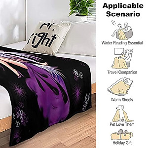 Cute Super-Soft Blanket Flannel Throw Blankets Home Sofa Bed Couch Living Room Blanket for All Season 50"X40"