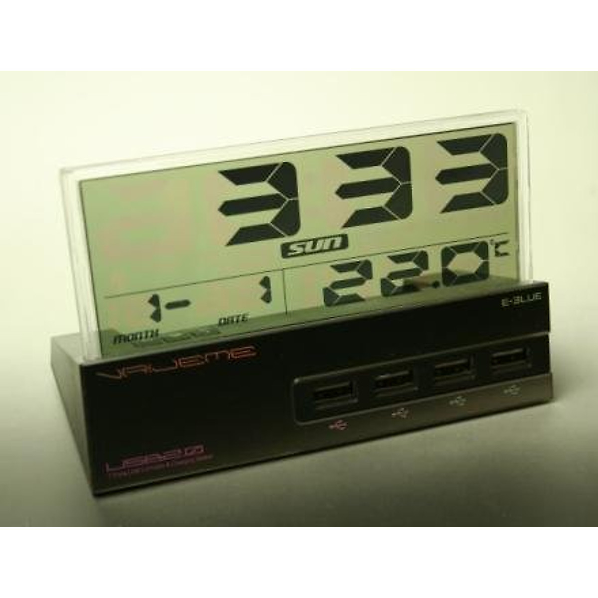 e-Blue 7-Port USB Hub Alarm Clock EHB032I00