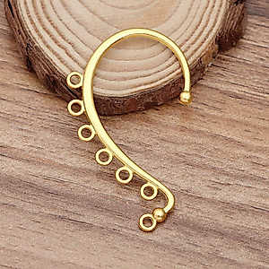 Generic 20Pcs DIY Ear Cuff Wrap Long Chain Tassel Drop Earrings Ear Crawler DIY Earrings Silver