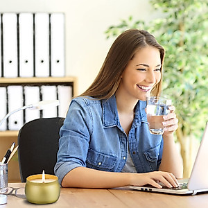 KNOURT 12 Pack Scented Candles Gift Set, Natural Soy Wax Single tin 4 oz for Family Gatherings, Romantic Candle Gifts