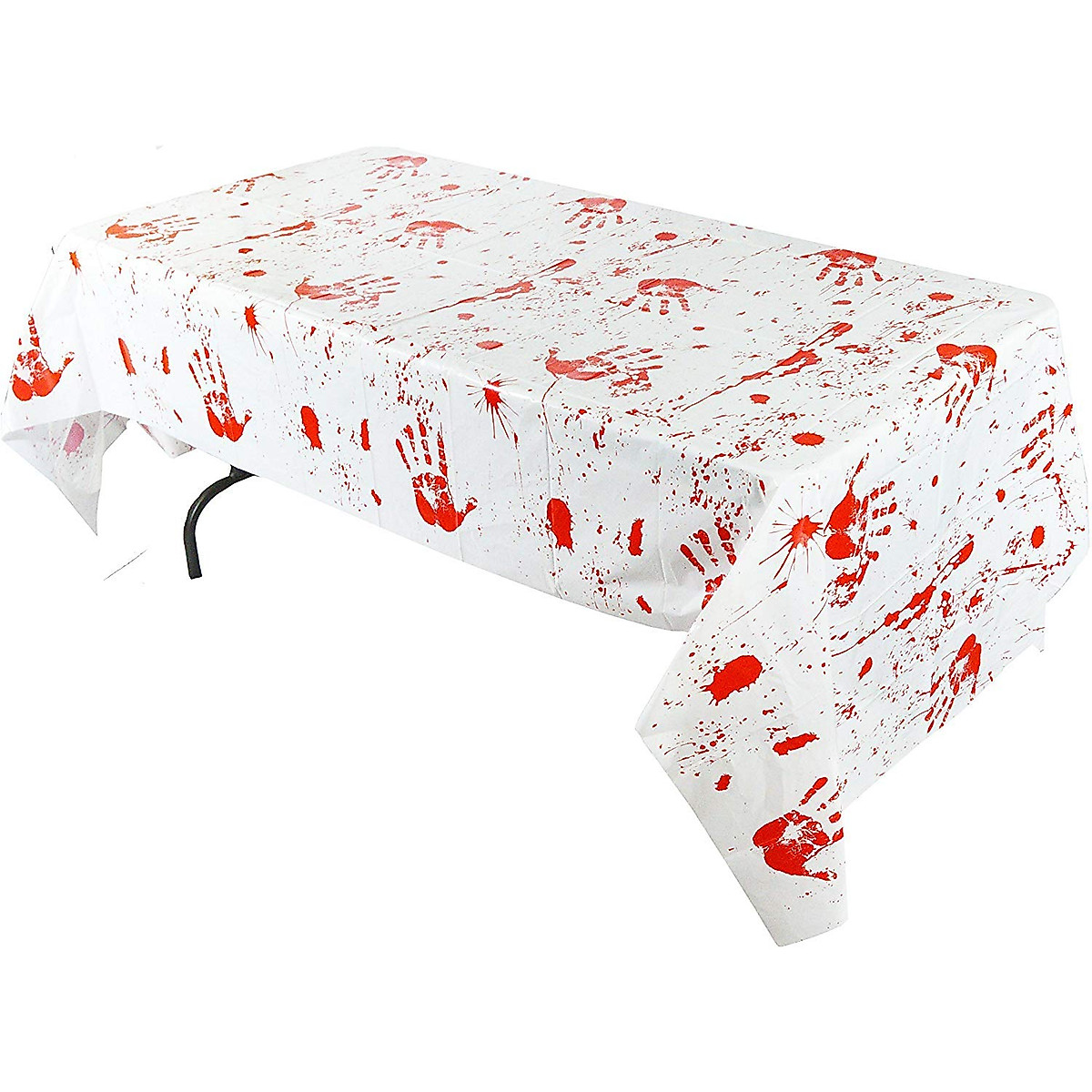 Spooktacular Creations Halloween Party Decoration Set, Including Bloody Tablecover, Weapon Garland, Bloody Clings and Caution Tapes, 5 Piece