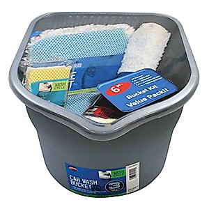 Carrand 94108VA Car Wash Bucket Kit (10-Piece) , Gray