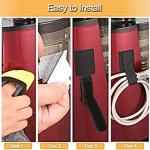 SINIFER 8 PCS Cord Organizer for Appliances, Cord Holder Cable Organizer Compatible with Kitchen Small Appliances, Cord Winder Tidy Wrap Fits for Pressure Cooker and Air Fryer, Coffee Maker (Black)