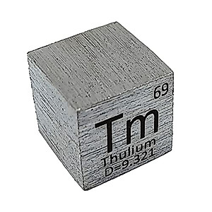 0.39" Element Cube Pure 10mm Density Cube for Element Collection Periodic Table Hunter, and More (0.39", Thulium)