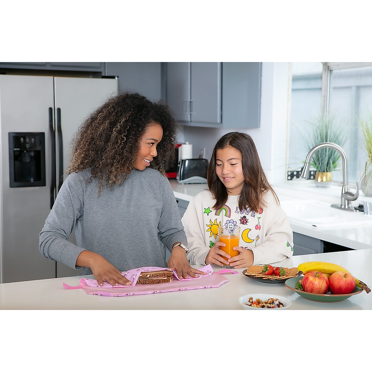 ROLL'EAT ® Boc'n'Roll Animals | Reusable Sandwich Bag | Sandwich Container | Eco Friendly Food Bag | Reusable and Washable Sandwich Wrap | Panda Design