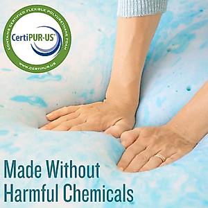 Xtra-Comfort Memory Foam Mattress Topper Queen - 3 Inch Thick Gel Pad for Firm Bed - Soft Sleeping Pillow Top for RV Camping and Dorm - Egg Crate Alternative Luxury Sleep Layer - CertiPUR-US Certified