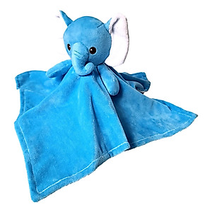 SONA G DESIGNS Personalized Baby Blanket Lovey with Custom Embroidered Name (Elephant)