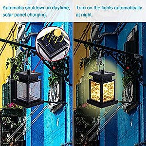 Solar Lanterns Outdoor Hanging Waterproof, 30 LED Decorative String Fairy Lamps Solar Table Lamps Outdoor Garden Lights for Patio Landscape Yard (1 Pack)