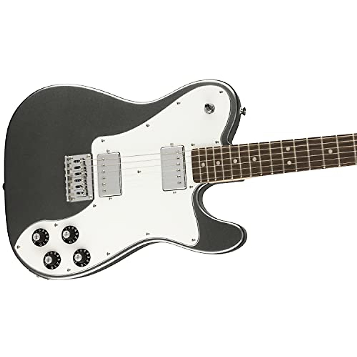 Squier Affinity Series Deluxe Telecaster Electric Guitar, with 2-Year Warranty, Charcoal Frost Metallic, Laurel Fingerboard