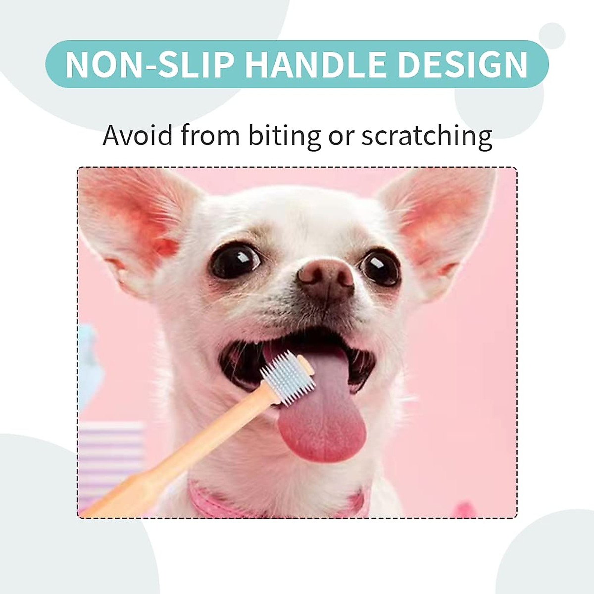 YMPEKA 3Pack Small Dog Toothbrush Cat Tooth Brush Brushing Kit pet Toothbrush Cat Dental Care,Deep Clean Acne Chin Treatment Suction Cup 360 Degree Silicone pet Toothbrush, for Cats Dogs