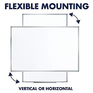 Quartet Magnetic Whiteboard, 6' x 4' White Board, Nano-Clean, Silver Aluminum Frame (SM537)