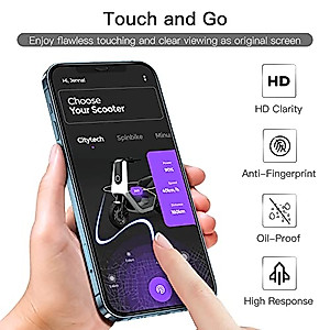 JETech Full Coverage Screen Protector for iPhone 12/12 Pro 6.1-Inch, Black Edge Tempered Glass Film with Easy Installation Tool, Case-Friendly, HD Clear, 3-Pack