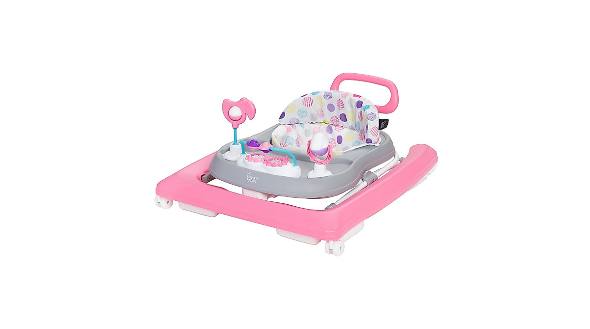 Smart Steps PLUS 2-in-1 Walker with Toys - Pink Activity Support