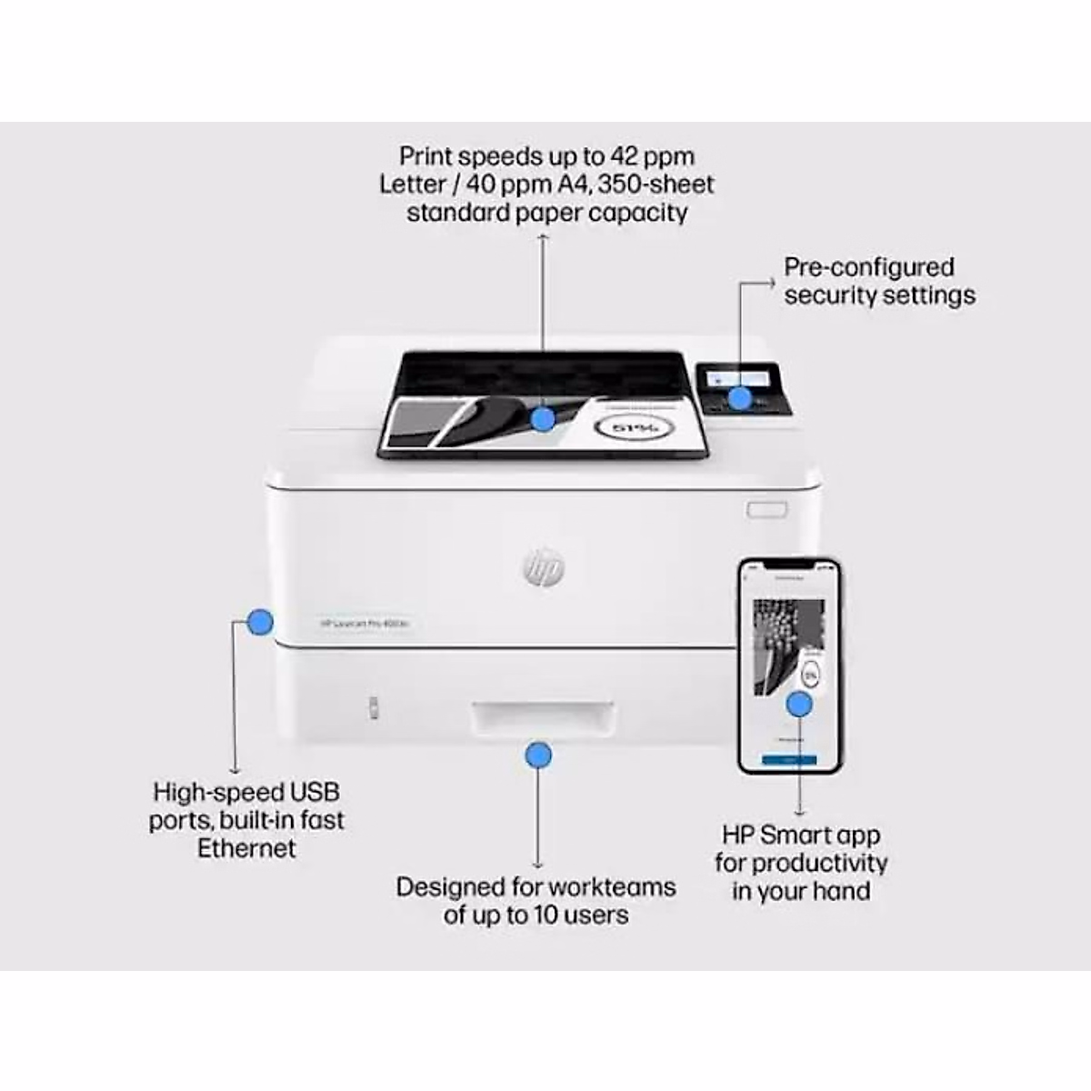 HP Laserjet Pro 4003n Monochrome Printer