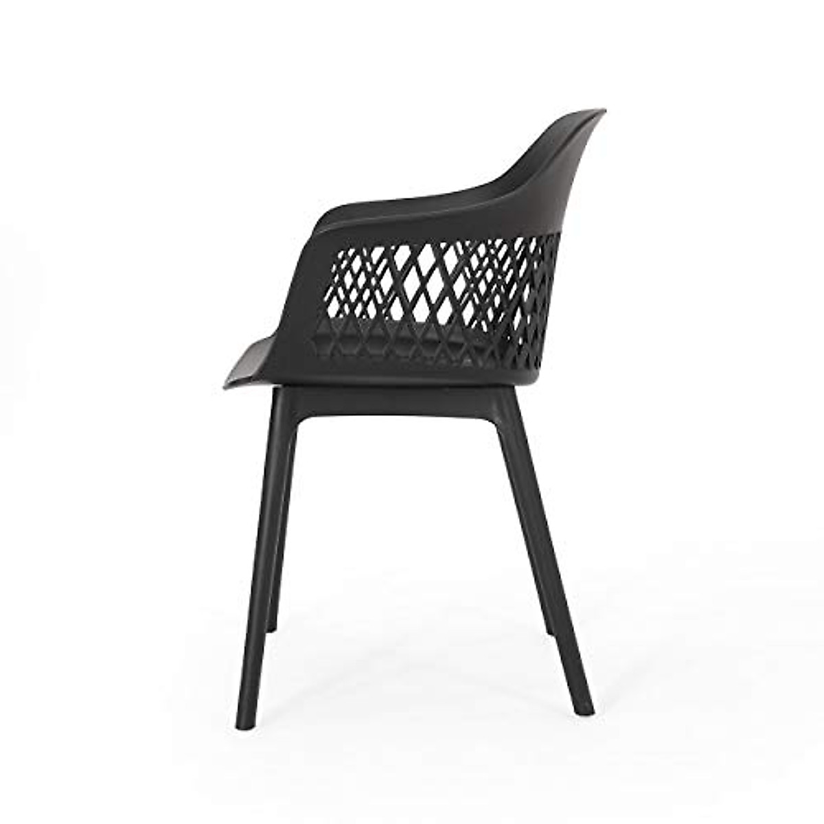 Christopher Knight Home Madeline Outdoor Dining Chair (Set of 4), Black