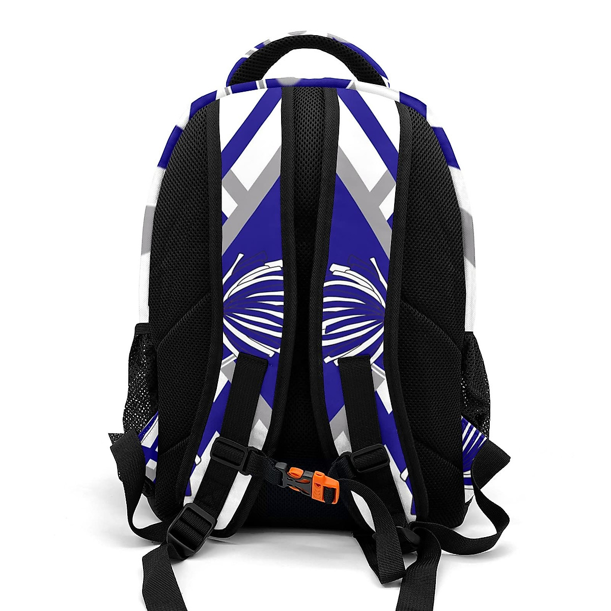 Anneunique Personalized Name Cheerleaders Backpack Custom Multifunctional Waterproof Laptop Bag for Travel Gift Cheer Pom Navy Blue White