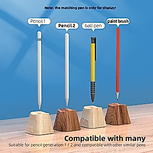 AODUKE Pencil Holder Compatible with Pencil (1st and 2nd Gen),Wooden Pencil case.Apple Pencil stand.Apple Pencil Accessories.Apple pen case.pencil Protect case-AJBZ1M (Shabili wood)