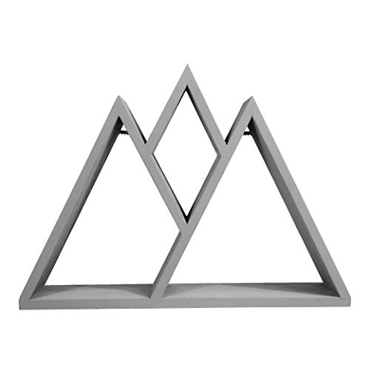 GSM Brands Mountain Shelf - Rustic Geometric Home Decor for Bedroom Living Room and Beyond (16.5 Inches X 12.25 Inches)