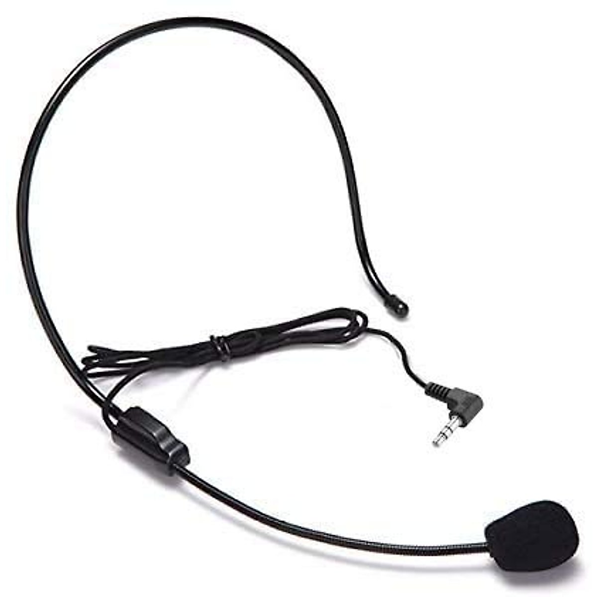 3.5mm Wired Condenser Headset Microphone, Flexible Wired Boom Conference Speech Speaker for Coaches, Tour Guides,Presentations （cord length 3.3ft）