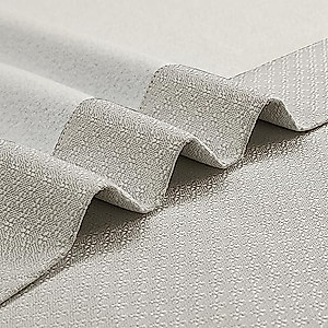 OVZME 100% Blackout Curtains 84 Inches Long 2 Panels for Bedroom, Full Light Blocking Beige Textured Thermal Insulated Window Curtain Drapes Noise Reduce, Rod Pocket &Back Tab, 42 X 84 Inch, Beige