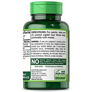 L-Arginine HCL 1000mg | 50 Caplets | Essential Amino Acid Supplement | Non-GMO & Gluten Free | by Nature's Truth
