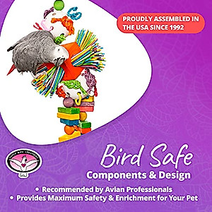 Super Bird Creations SB514 XL Willy Nilly Bird Toy, Large/XL Bird Size, 29" x 11"