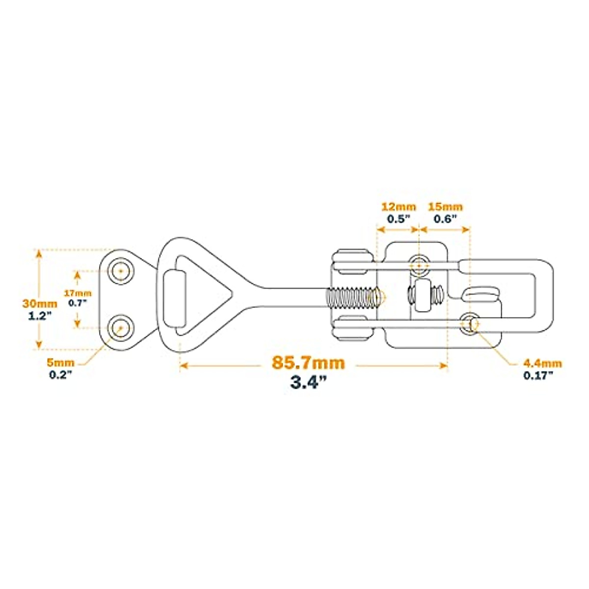 POWERTEC 20312 Pull-Action Latch Toggle Clamp 4002 - 400 Ibs Holding Capacity, 2PK