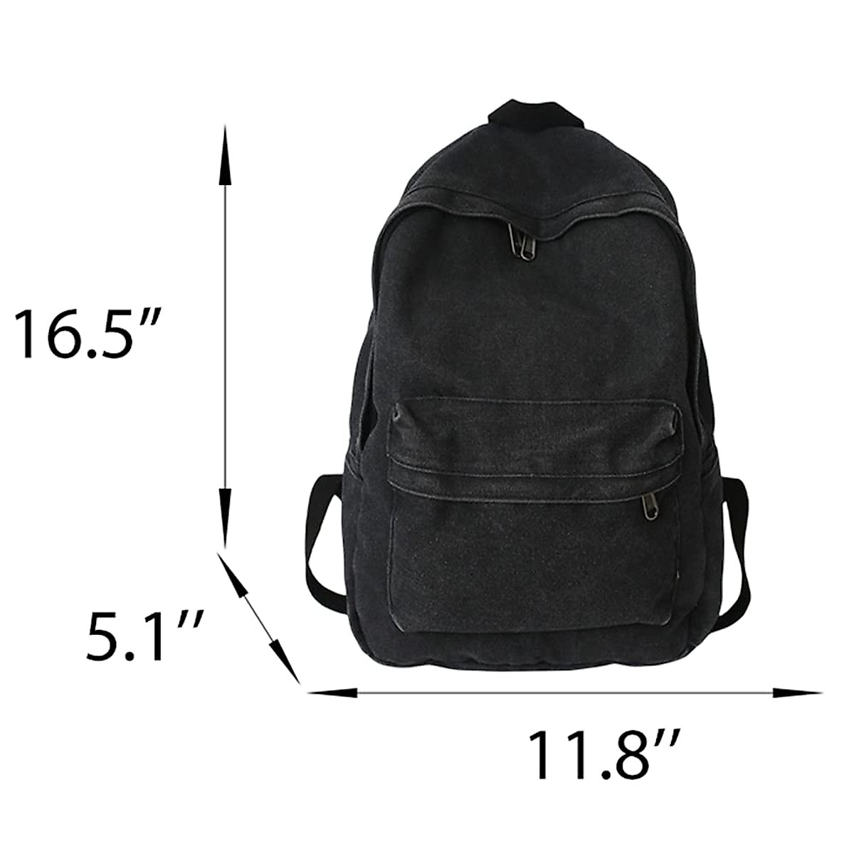 Canvas Backpack for Women Men Vintage Aesthetic School Bags Travel Daypack Boho Hippie Grunge Backpack (Sage Green)