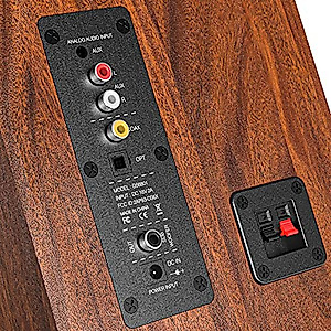 Saiyin Bluetooth Bookshelf Speakers, Powered Speakers with 5 Inch Woofer, Active Bookshelf Speakers 40W X 2, Optical/RCA inputs/Subwoofer Line Out for Turntable, TVs，Computer PC Monitor Speakers