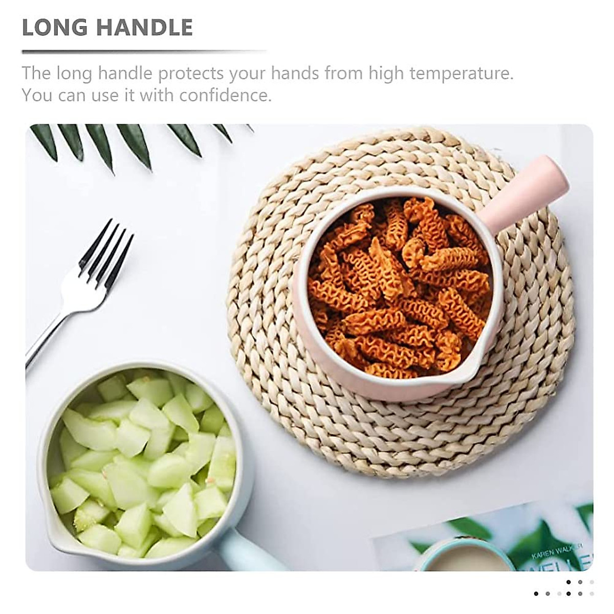 Hemoton Braising Pan with Lid Butter Pot Mini Butter Coffee Heater Korean Pots for Cooking Casserole Pot Stew Coffee Warmer Miniature Food Pink Milk Ceramics Baby Kitchenware