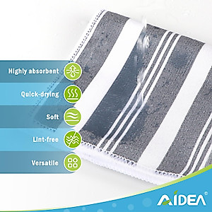 AIDEA Kitchen Towels, Absorbent Dish Towels for Kitchen, Soft Dish Cloth for Home, Multi-Purpose DishCloths for Household Cleaning and Drying, 11” x 11”, 8 Pack