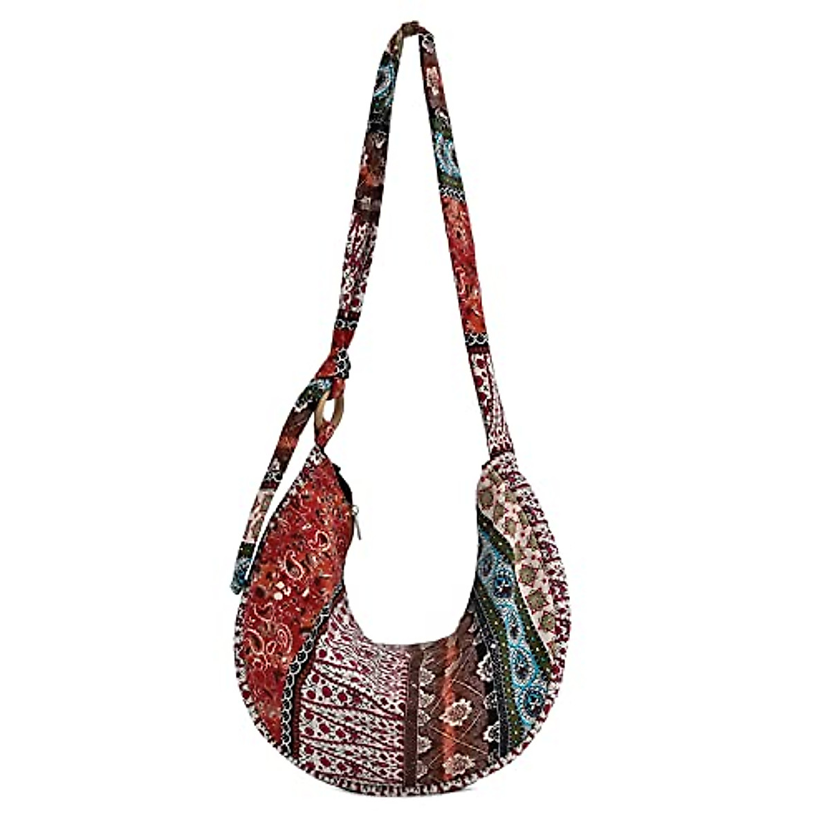 KARRESLY Women's Sling Crossbody Bag Ethnic Style Shoulder Bag with Adjustable Strap(3-511