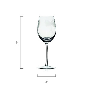The Wine Savant Dragonfly Wine Glasses For White and Red Wine, Water or Whiskey, Each Glass Is Individually Sand Etched - Dragonfly Wine Glasses (Stemmed)