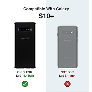 SURITCH for Samsung Galaxy S10 Plus Case, [Built-in Screen Protector] 360° Full Protection Military Grade Shockproof Rugged Bumper Thick Protective Phone Cover for Samsung S10 Plus 6.4 Inch - Purple