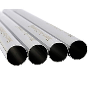 Long Stainless Steel Extra Wide Thick Boba Straws for Quart Mason Jars, Large Cups, Tall Glasses (4 Pack + Cleaning Brush)