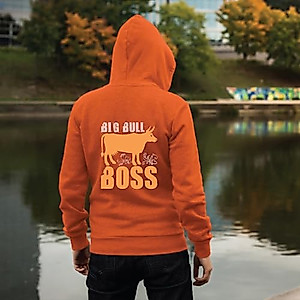 Unique Boss Gifts for Bulldog Lovers Big Bull Head Black and Muticolor Unisex Hoodie