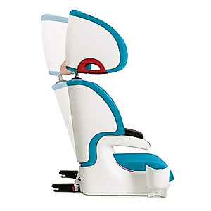 Clek Oobr High Back Booster Seat with Adjustable Headrest, Reclining Design, Latch System, and Retardant-Free Fabric, Ten Year Blue