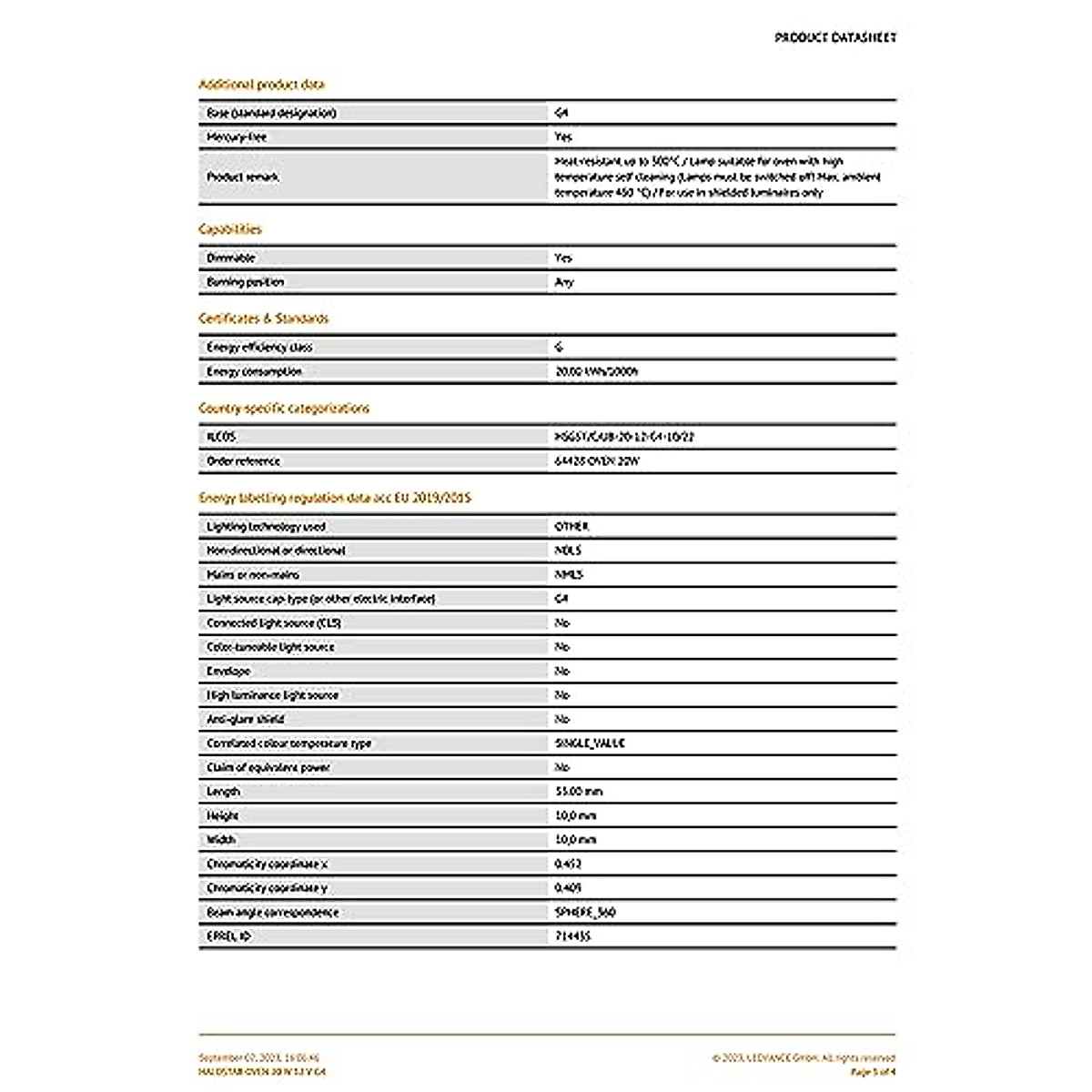 Osram Northstar AV P-VIP 150/1.0 P22 Bare Lamp Replacement