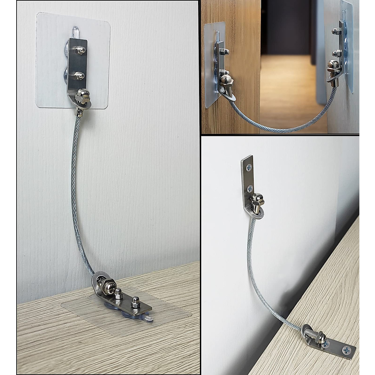 Upgraded Anti Tip Furniture Anchors 2 Pack,Stainless Steel Furniture Straps Wall Anchors Kit,Furniture Wall Straps Protect Children & Pets Safety