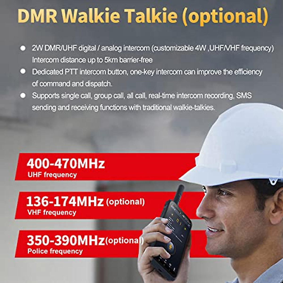 CONQUEST 5G Rugged Smartphone, S23 Unlocked Cell Phone with PTT Button, Android 12, 6.58'' Screen, 12GB+256GB, 10000mAh Battery, 108MP Main Cam, Dual SIM, NFC (Red-DMR)