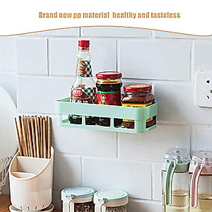 2 Pack Bathroom Seamless Shelf Punch Free Shower Caddy Bathroom Suction Corner Storage Box Drill Free Removable Plastic Shower Rack Kitchen Storage Basket