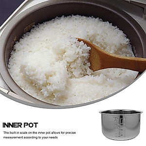 LALAFINA Rice Cooker Liner Stainless Steel Rice Cooker Inner Pot Non-stick Rice Cooker Pot Pressure Cooker Pot for Home Kitchen Shop, 5L