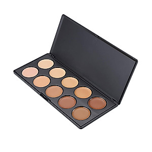 Vodisa 10 Colour Makeup Contour Palette-Cream Concealer Kit- Blemish Face Contouring Highlighter Palette- Sleek Cosmetics Professional Base Foundation Beauty Make up Cream Makeup Blemish Pallet
