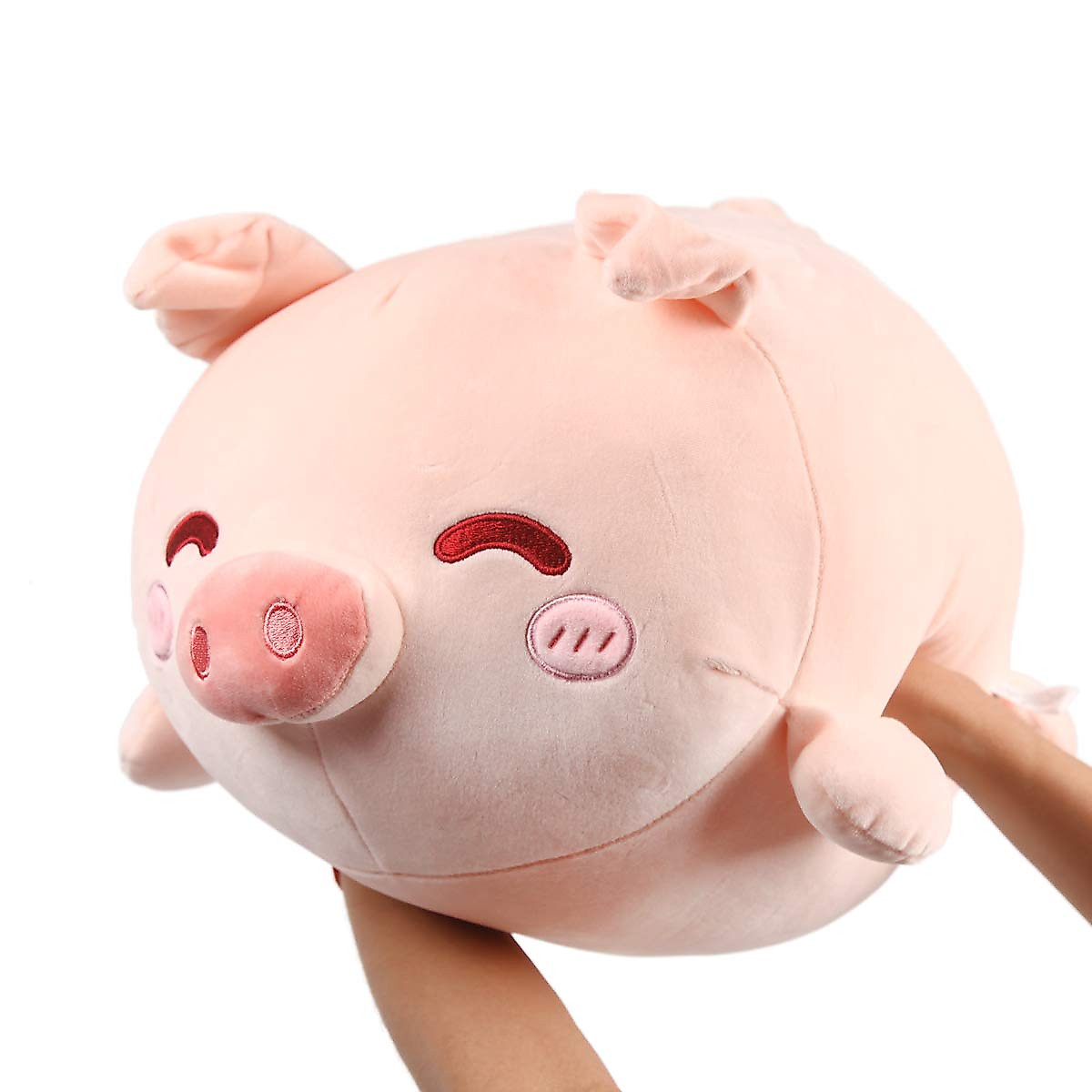 ARELUX Pig Plush Pillow Stuffed Animal Snuggly Pillow Cute Plush Toy Snuggle Buddy Pig Plushie Kawaii Soft Hugging Pillow for Kids Boys Girls 17.7in